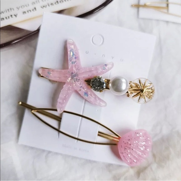 Accessories | Beach Themed Hair Clip Set | Poshmark